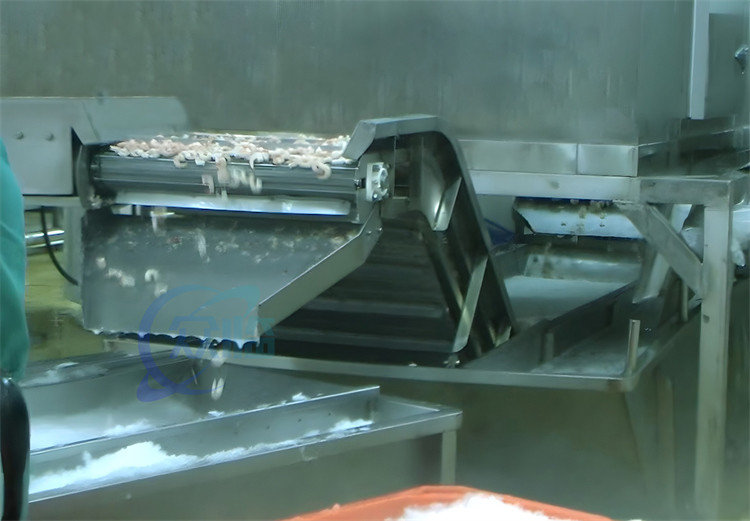 Seafood processing plant frozen fish and shrimp washing water cycle ...